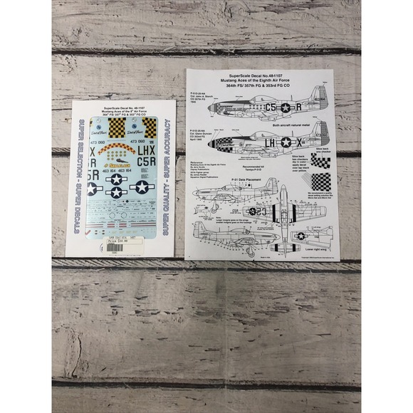 SuperScale | Toys | Superscale 48 P51d Mustang Decal Sheet Aces Of The ...